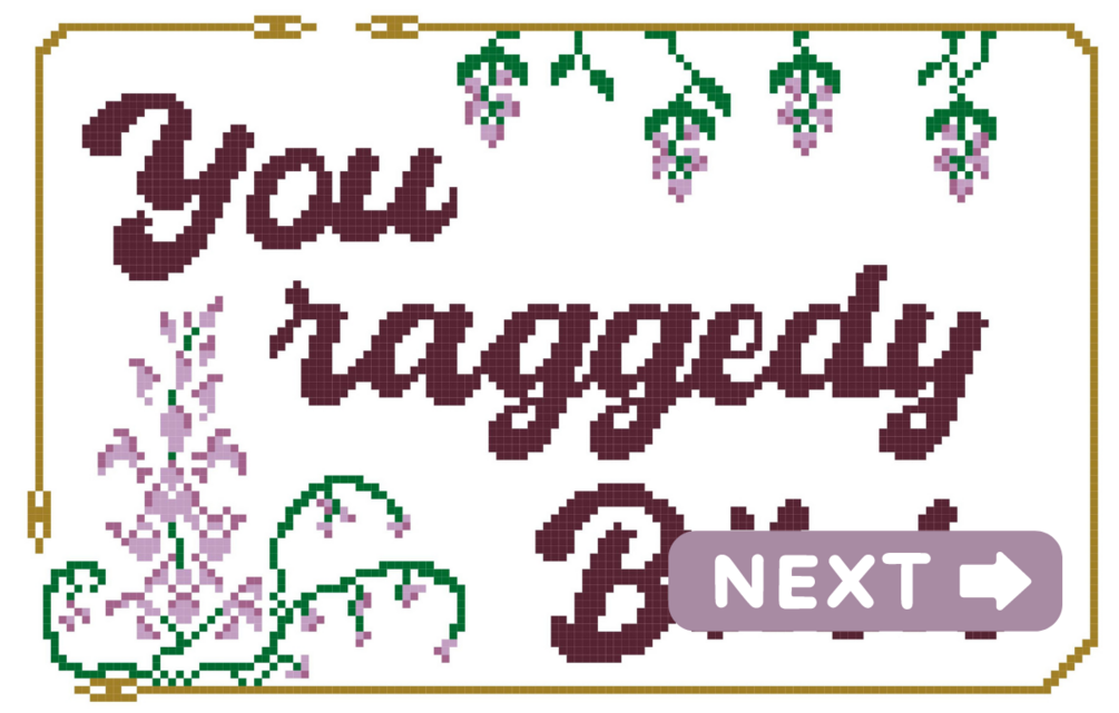 You Raggedy B**** - Cross Stitch Pattern