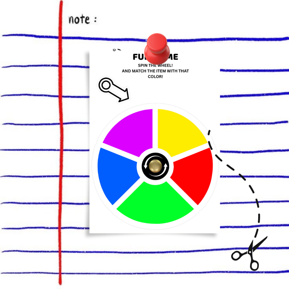 Spin & Match -- Color Sorting Game for kids (Printable)