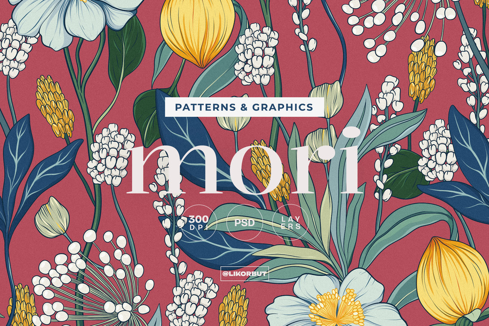 Mori Abstract Flower Pattern & Motifs