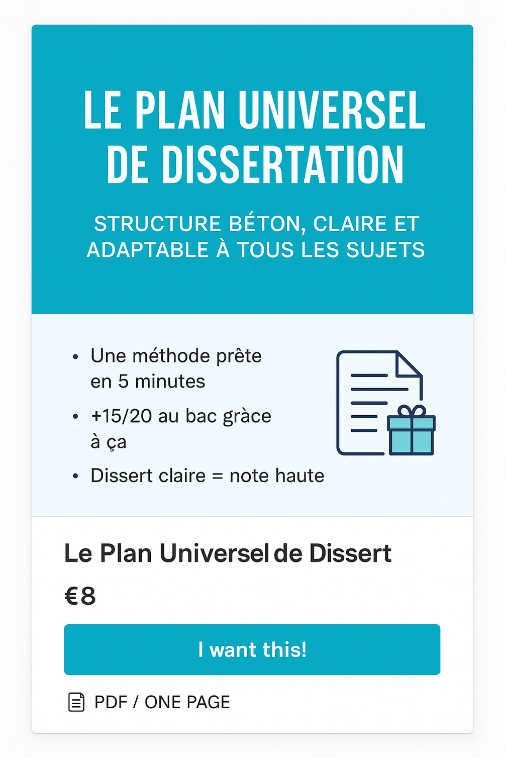 Le Plan Universel de Dissertation – méthode simple et efficace