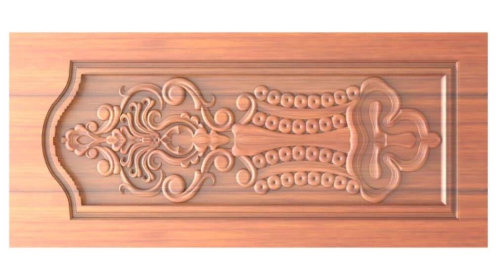 CNC ArtCAM Design of Elegant Floral Pattern for Wooden Panel