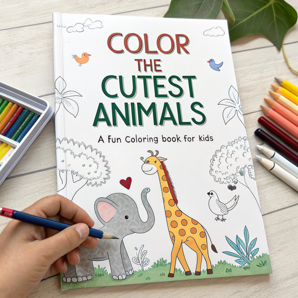 Color the Cutest Animals_ A Fun Coloring Book for Kids!