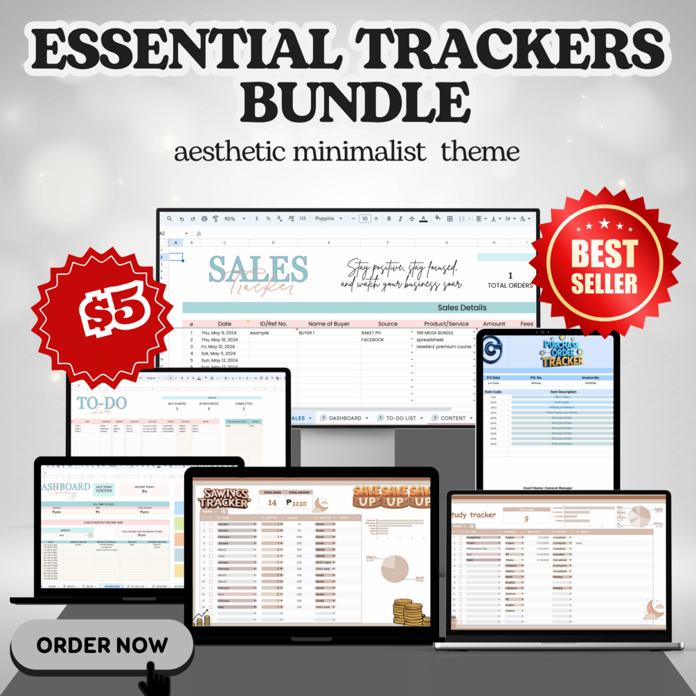 Essential Trackers Bundle | Editable & Ready-to-Sell Digital Templates ...