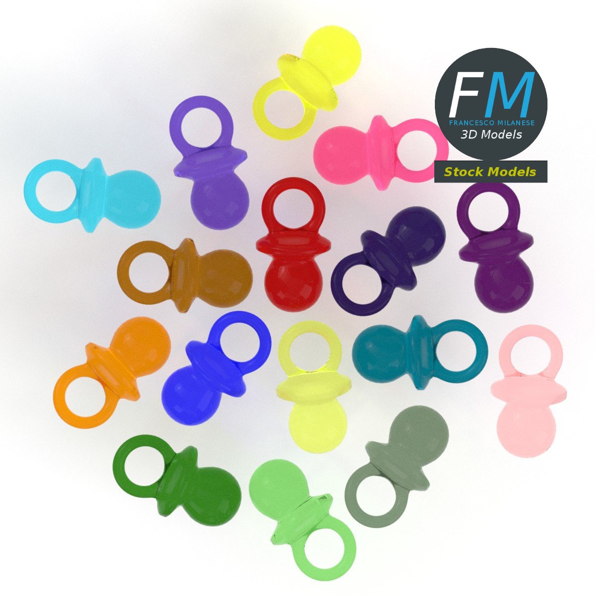 3D MODEL - Decorative mini pacifiers 2