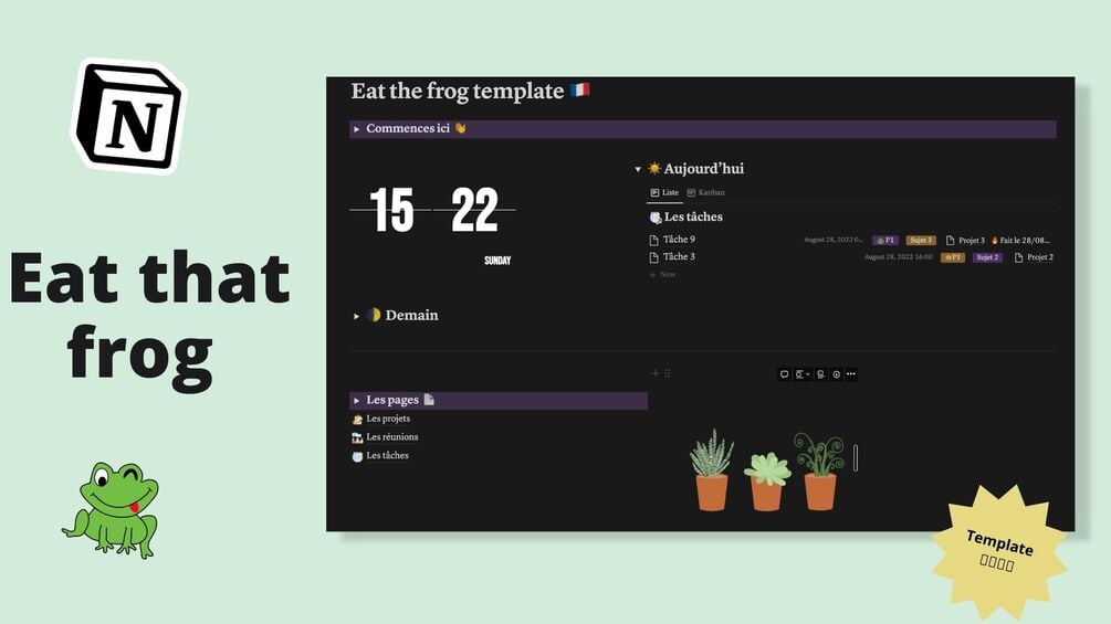 Eat that Frog 🐸 | Notion template