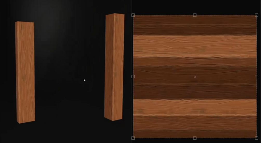 Stylized Wooden Beams Trim Sheet