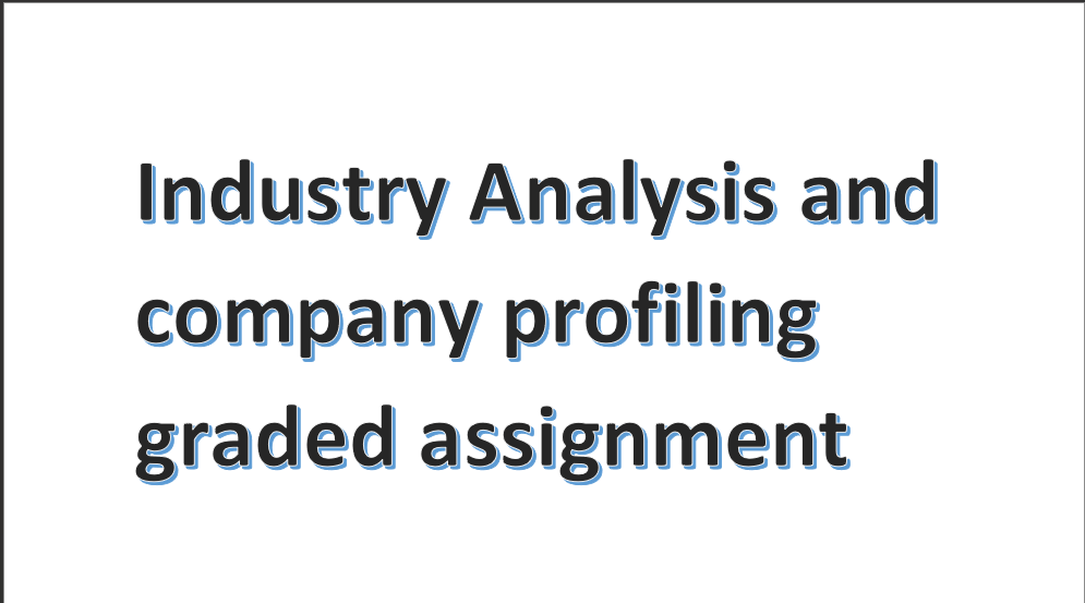 Industry Analysis and company profiling Assignment - BBA 2nd Year (3rd ...