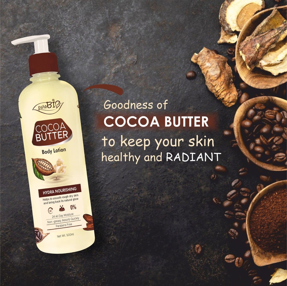 Purobio Cocoa butter Body Lotion with Hydra Nourishing - 500ml