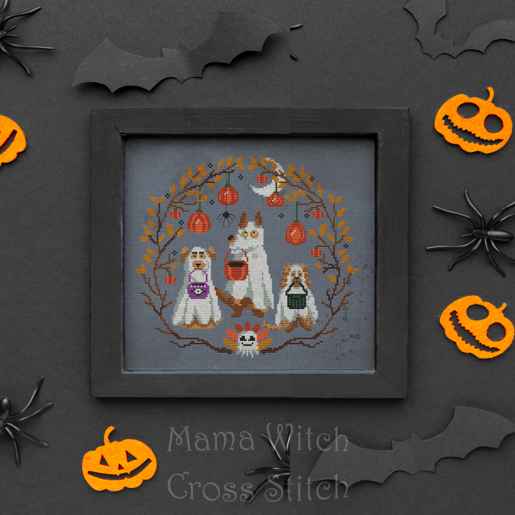 Knock-knock! cross stitch pattern