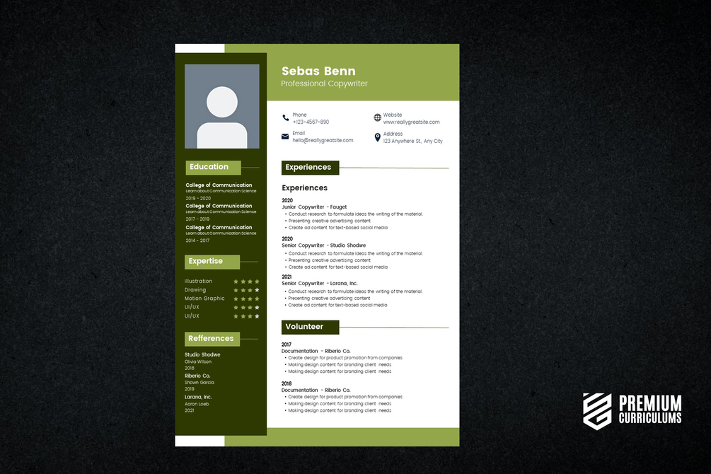 Professional Copywriter Minimalist Modern
