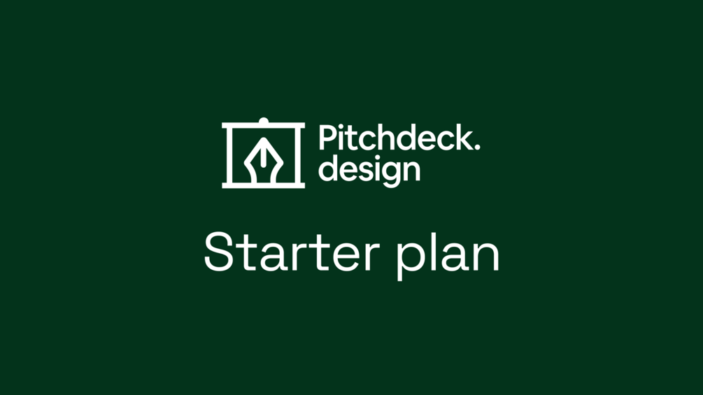 Starter plan - Pitchdeck Design