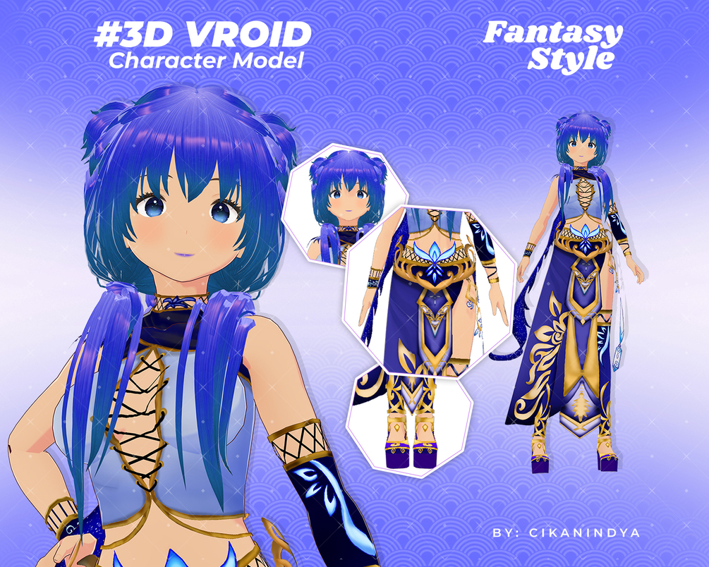 Charming 3D Vroid Character Yonhai Yoon Anime Girl for Streamers ...