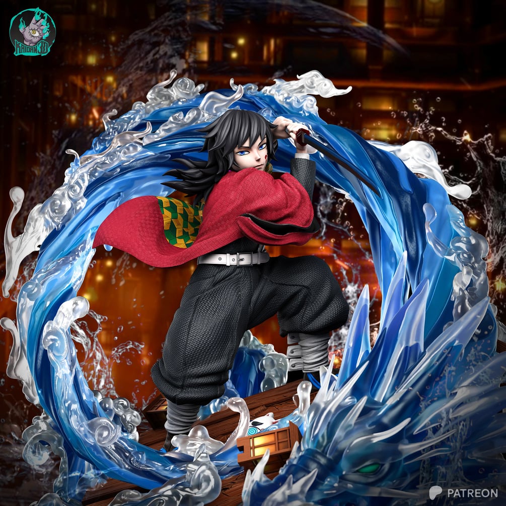 Giyu Tomioka DEMON SLAYER STL - Ready for 3D Printing