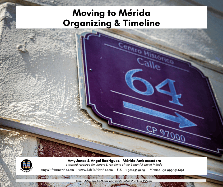 Moving to Merida Organizing & Timeline 2024