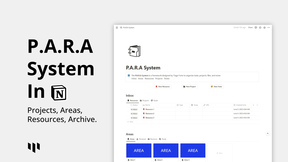 PARA System for Notion