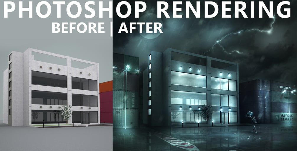 Dramatic Architectural Render on PhotoShop Tutorial