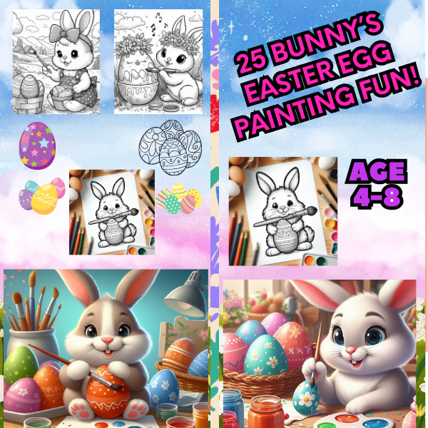 25 Bunny’s Easter Egg Painting Fun