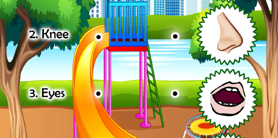 Body Part Matching Type 1-Page Worksheet for Kids