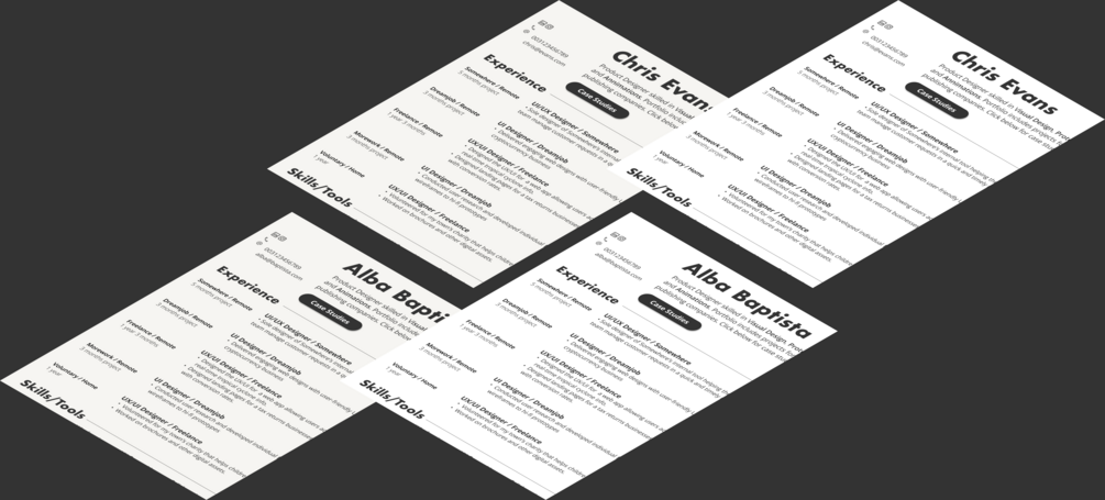 UX/UI/Product Designers Resume Template (Figma)