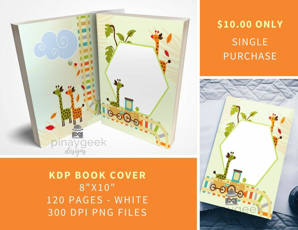 8"x10" Fabulous Giraffes KDP Book Cover - 120 Pages White - FULL ...