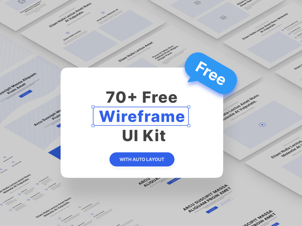 Wireframe free UI kit