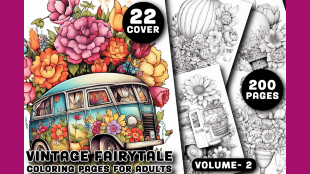 200 Vintage Fairytale Coloring Pages