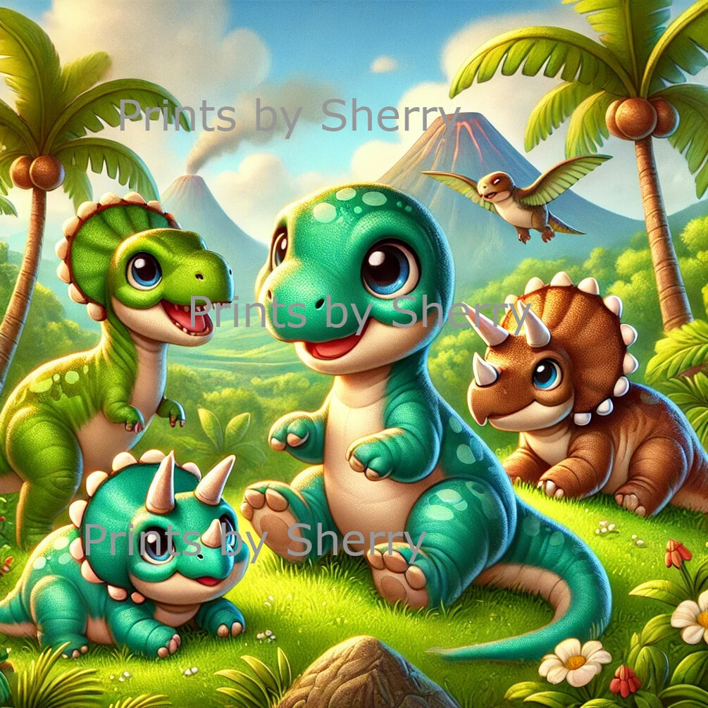 Baby Dinosaurs 1 - Printable Art