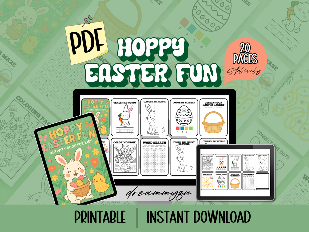 Easter Engaging Printable Crafts and Games Activity Page
