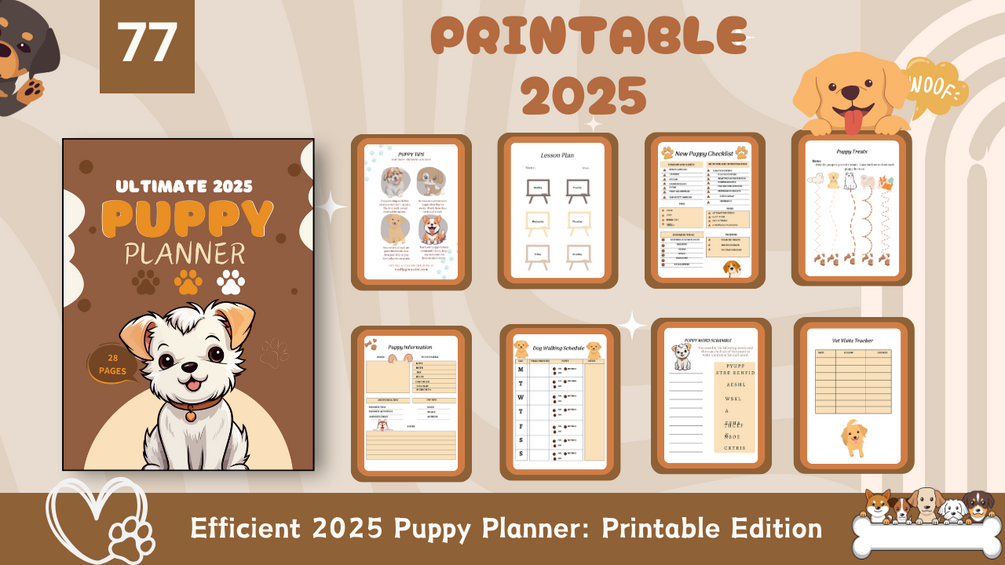 Efficient 2025 Puppy Planner: Printable Edition
