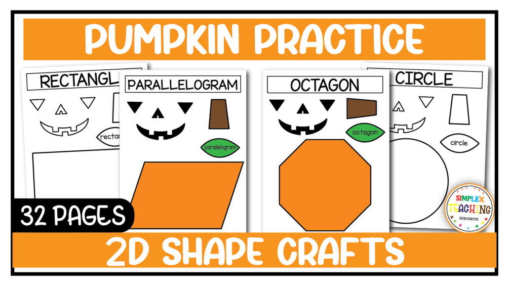 2D Shapes Pumpkin Craft Activities | Fall Math Center