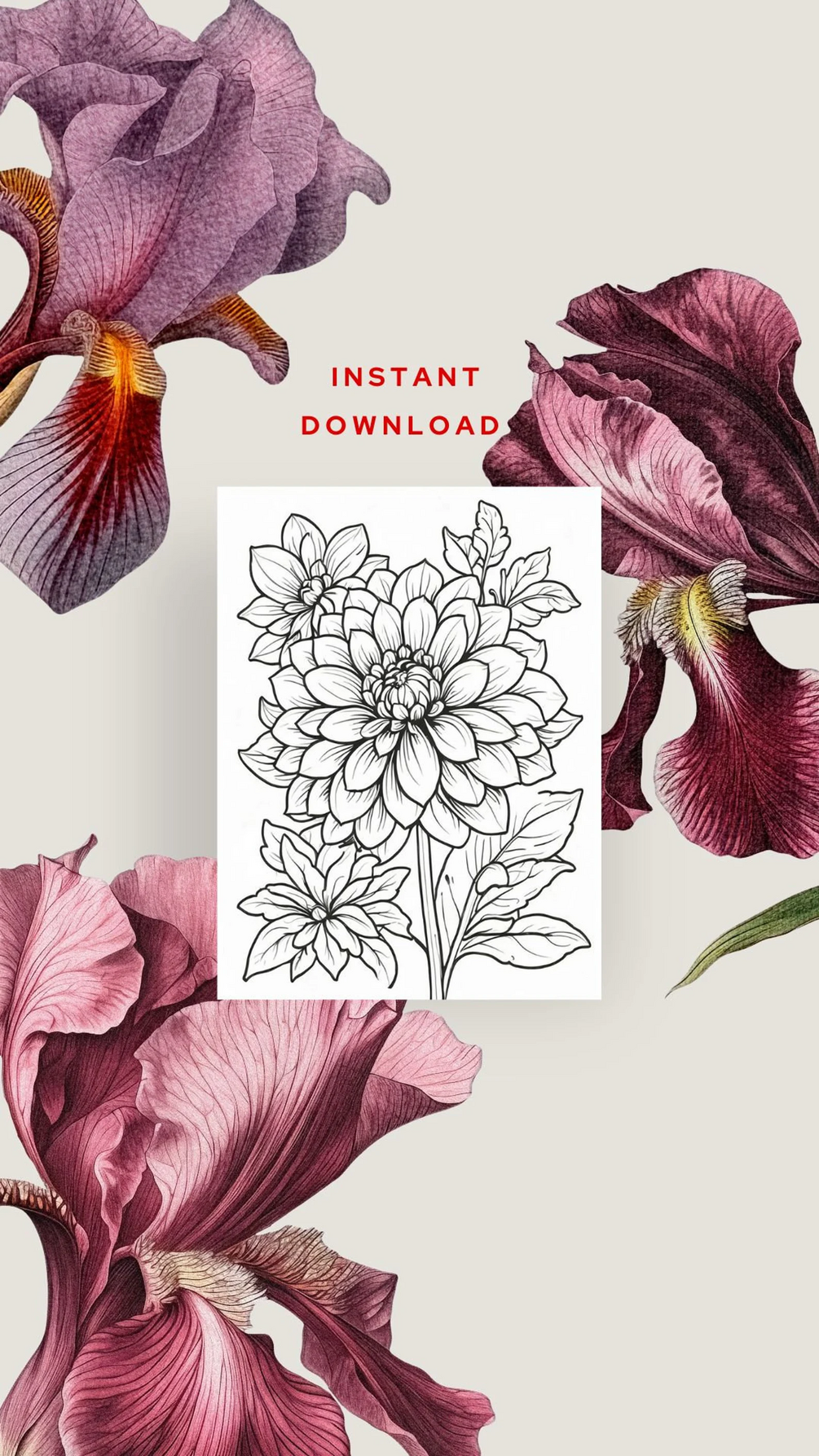 The Ultimate Bundle 100 Bloom & Botanicals Coloring Book Realistic ...