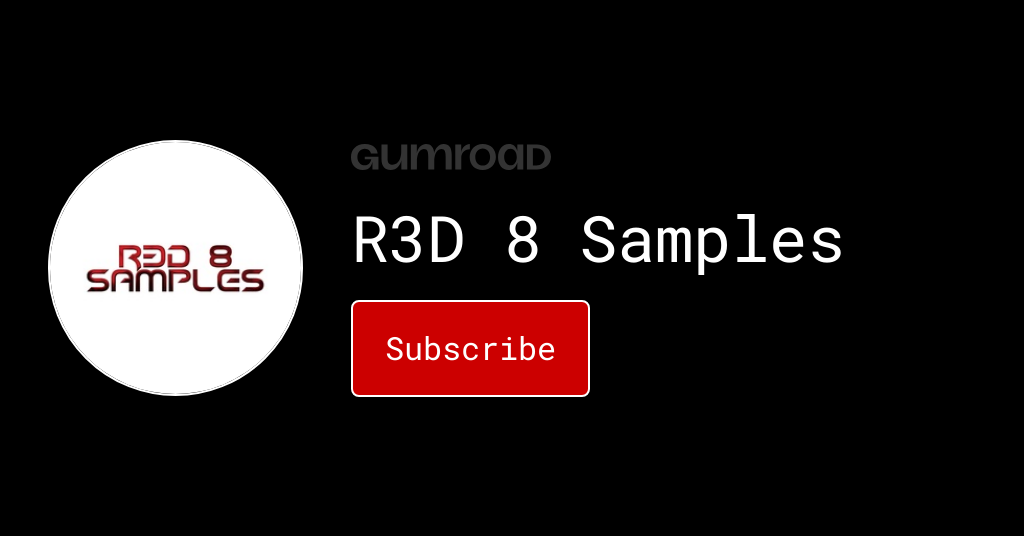 R3D 8 Samples