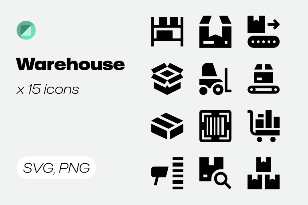 Basicons / Solid / Warehouse Icons