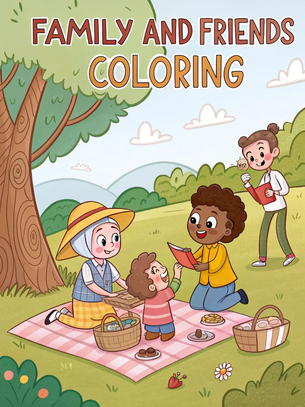 Family and Friends Coloring Book for Kids – Printable PDF Activity Book ...