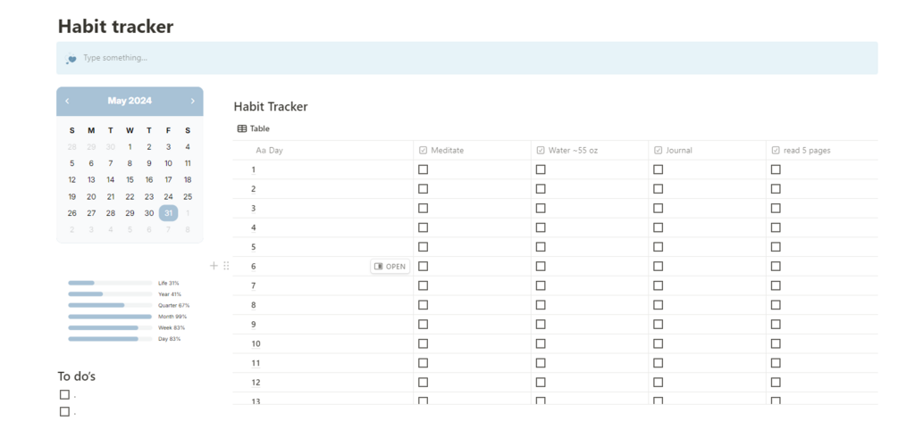Ocean Themed Notion Template
