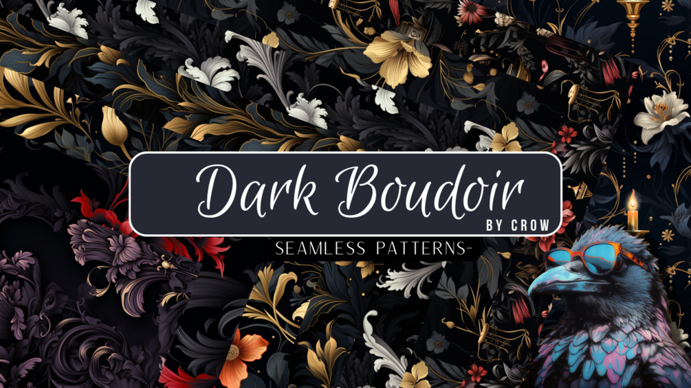 Dark Boudoir Digital Paper Pack | Seamless Patterns | Commercial Use ...