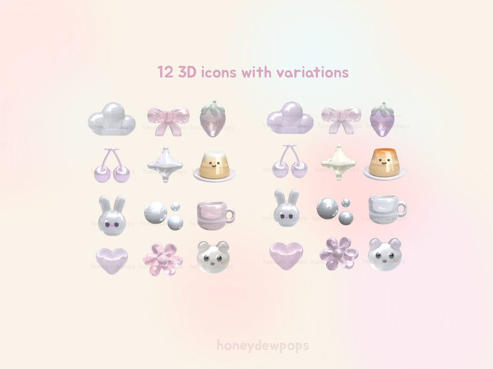 3D Pastel Desktop Icons Pack