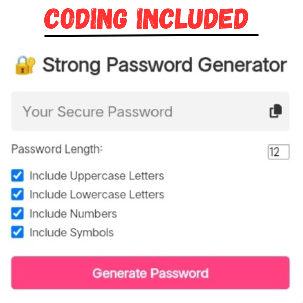 Secure Password Generator with Source Code – Ultimate Cybersecurity Tool!