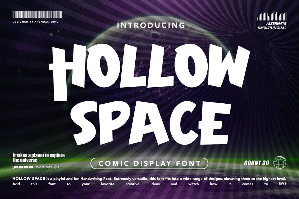 Hollow Space Font