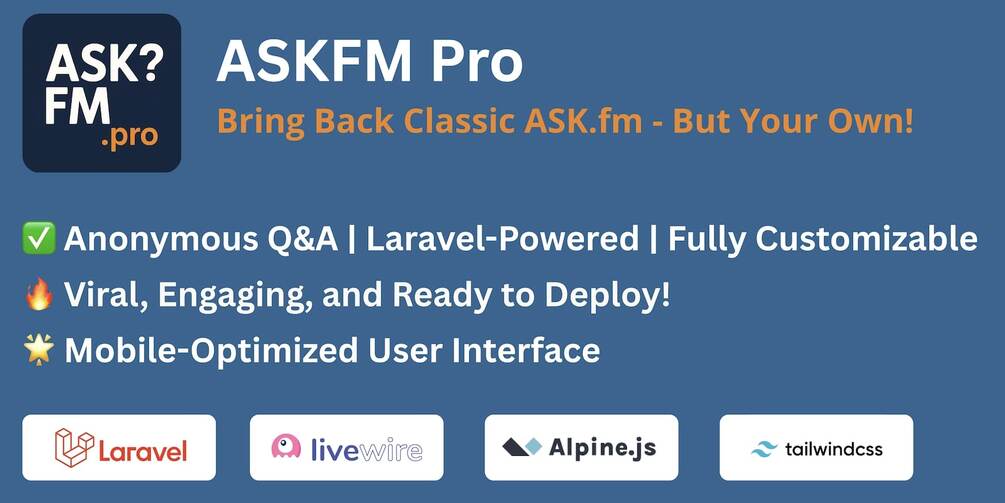 ASKFM Pro - Q&A Social Platform inspired by classic ASK.fm