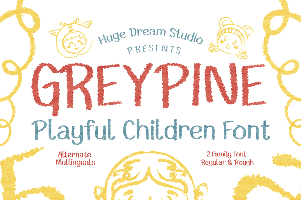 Greypine - Playful Children Font