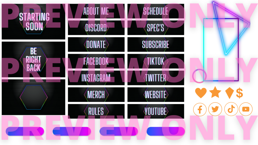 Black RGB Overlay Pack