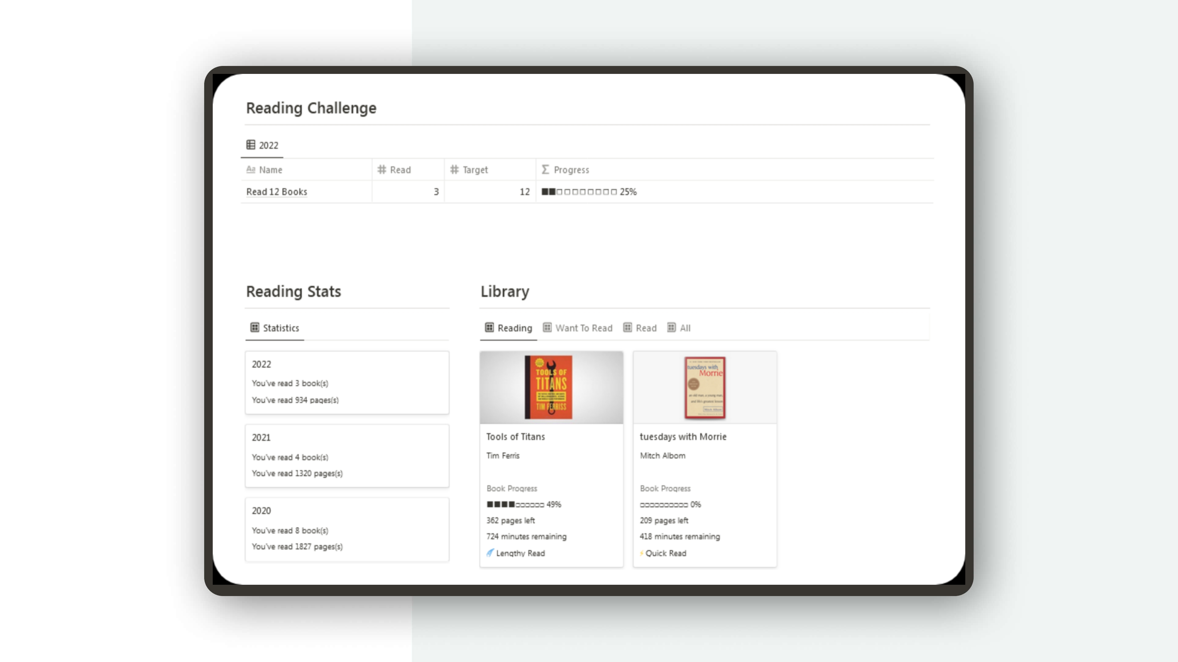 Updated The Reading Tracker - Nihal
