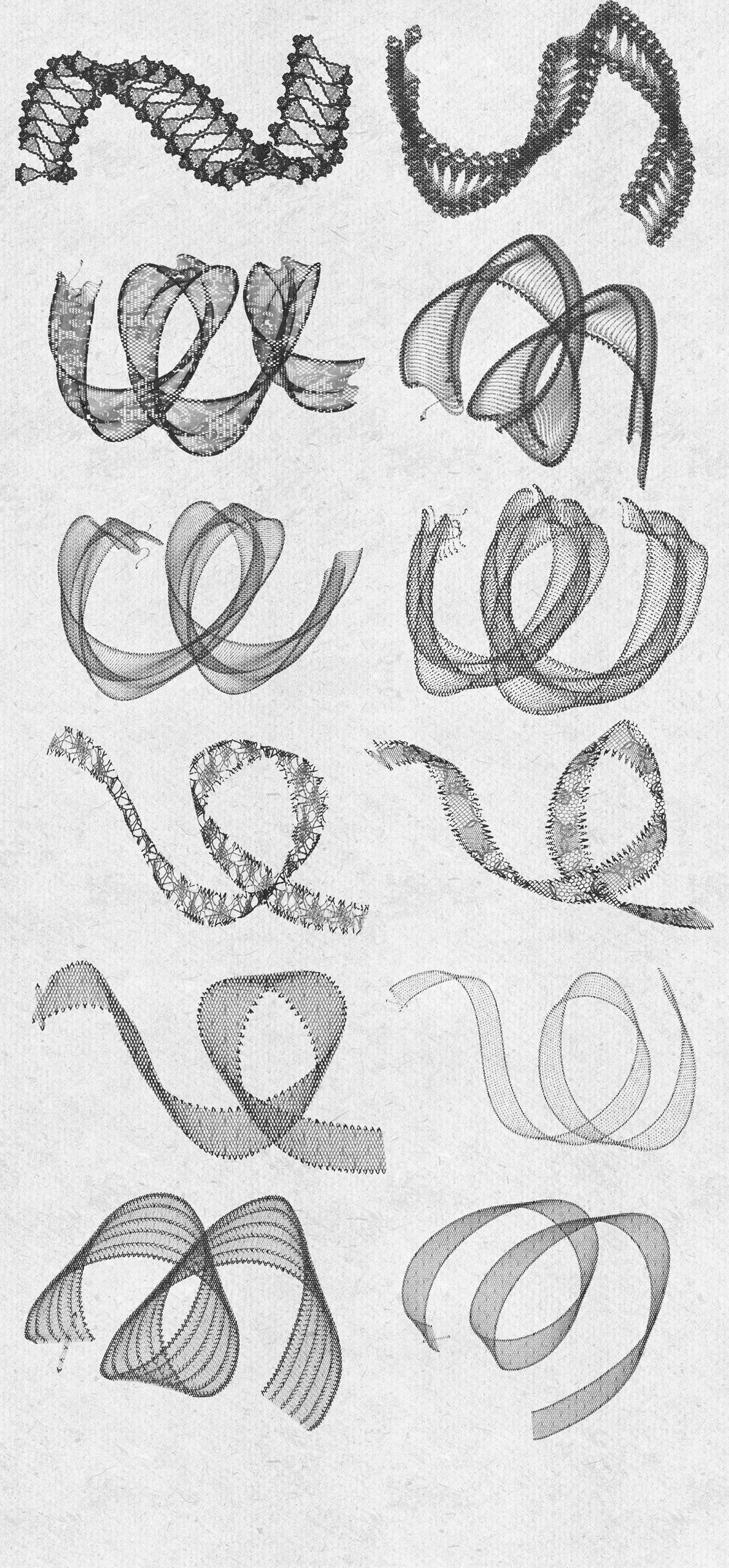 Sheer Ribbon & Mesh Brushes for Procreate – Transparent Flow and ...