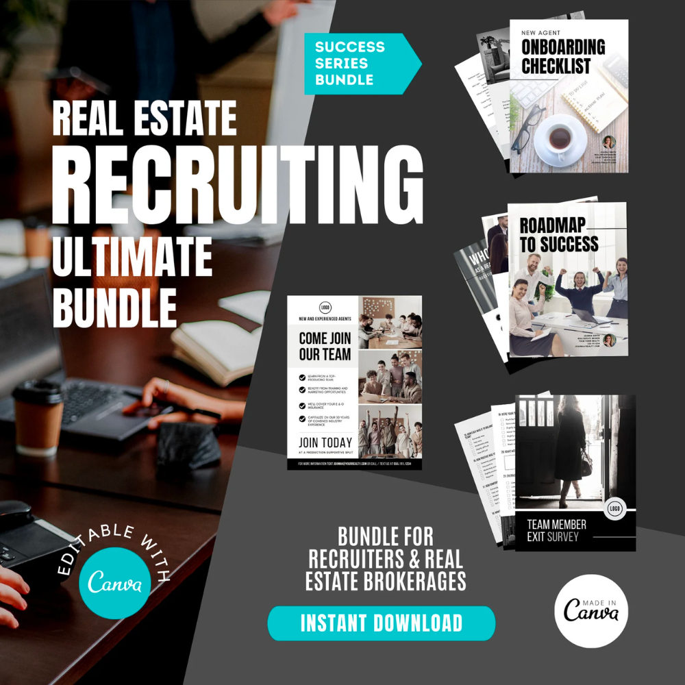 Hire New Agents! | Real Estate Recruiting Templates ULTIMATE Bundle ...
