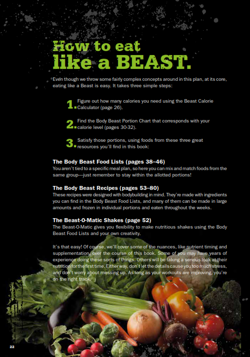 The Body Beast Eating Plan
