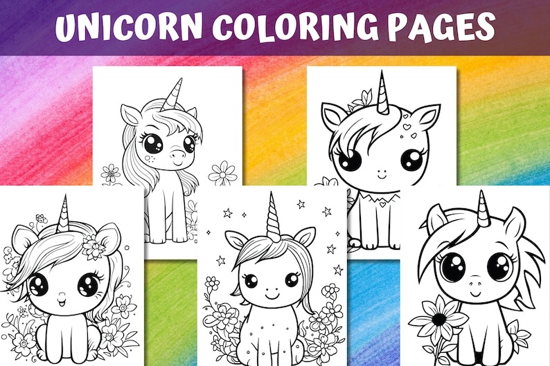 Magical Unicorn Coloring Pages for Kids