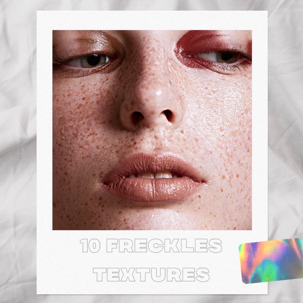 10 freckles textures for Spark AR + warm preset (LUT) | 10 текстур с ...