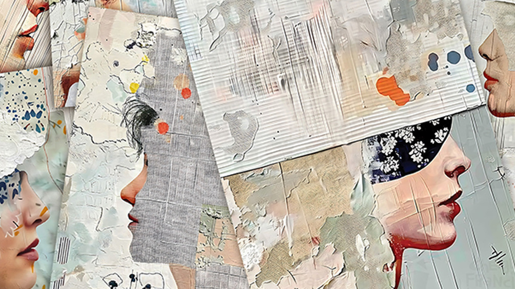 18 pc White Art Collage Mixed Media Profile Printable Junk Journal Half ...