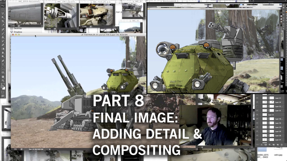 Vehicle & Mech Concepting: Part 8 [Final Image: Adding photo detail ...